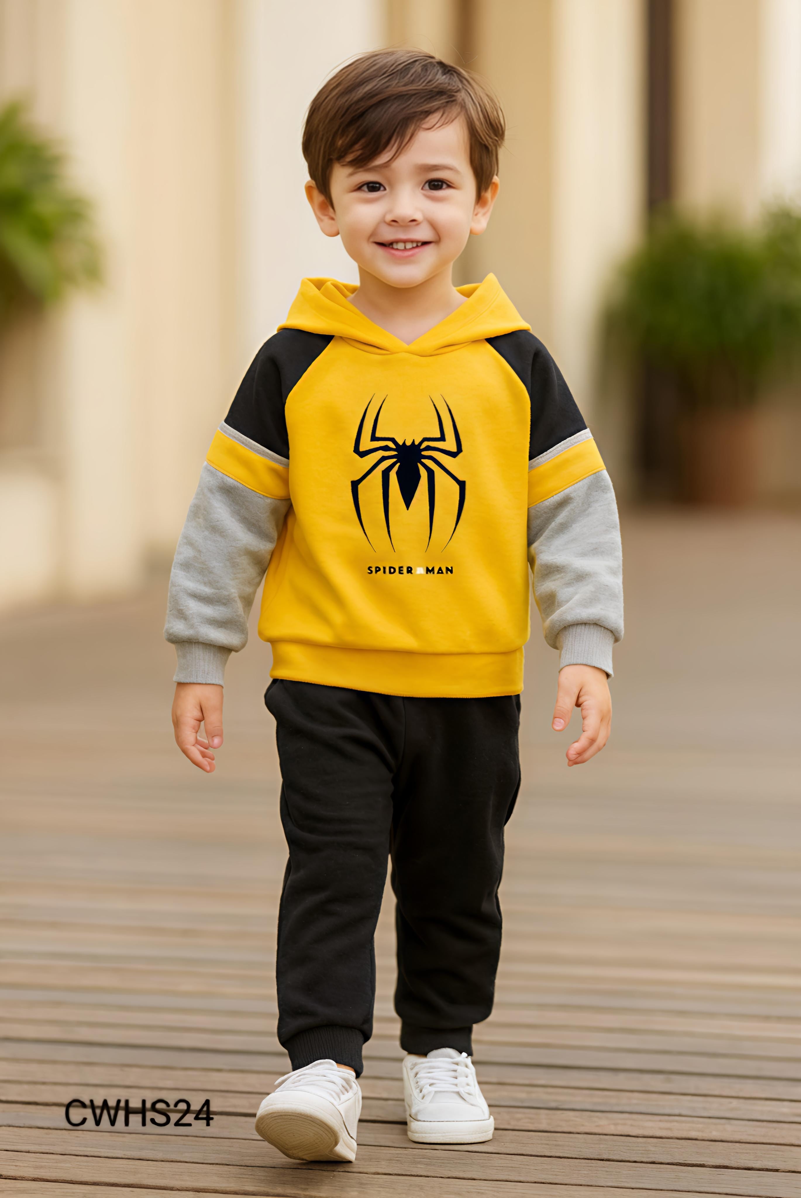 Kids Fashionable Hoodie Set, Kids Clothing Print and Trousers Two-Piec ...